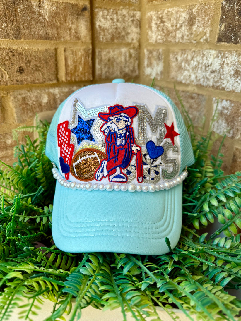 Ole Miss Colonel Reb Gameday trucker hat – Poor Mamas Boutique